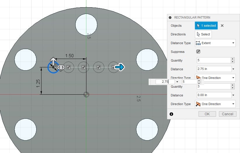 Fusion 360 Tutorial-Circular Pattern-Rectangular Pattern - 3D Distributed
